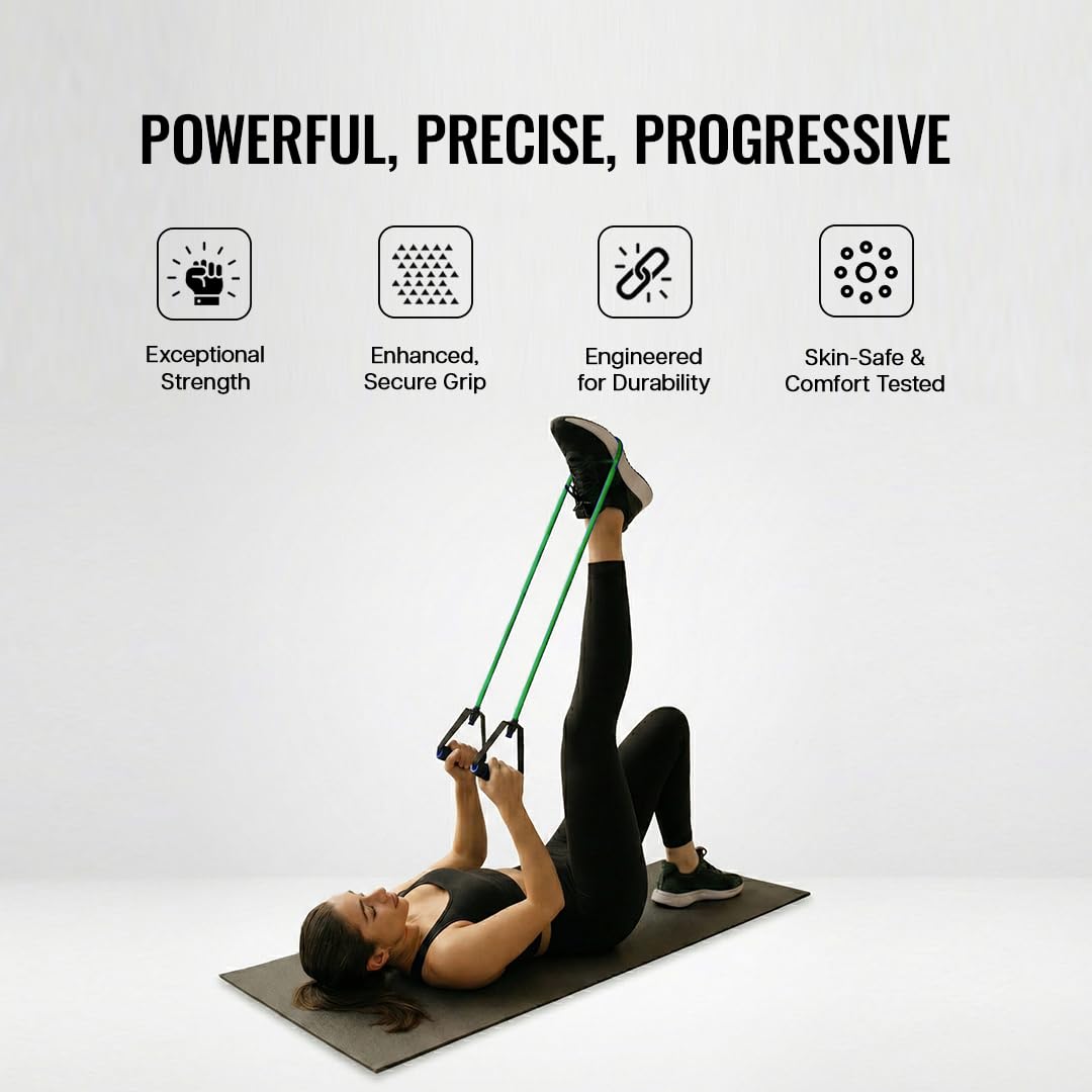 Wiselife Adjustable Resistance Bands with Handles for Exercise | Heavy ...