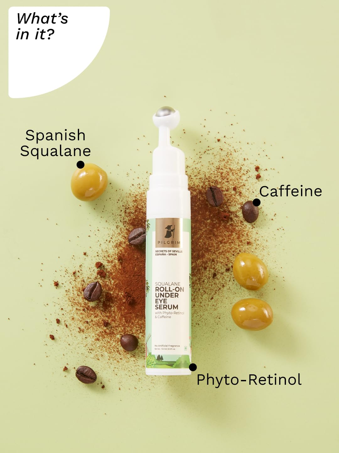 Pilgrim Squalane (Plant derived) under eye cream for dark circles for ...