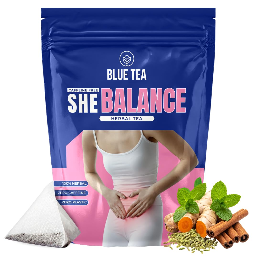 BLUE TEA - She Balance Tea - 30 Tea Bags - Plant Based | PCOS & PCOD ...