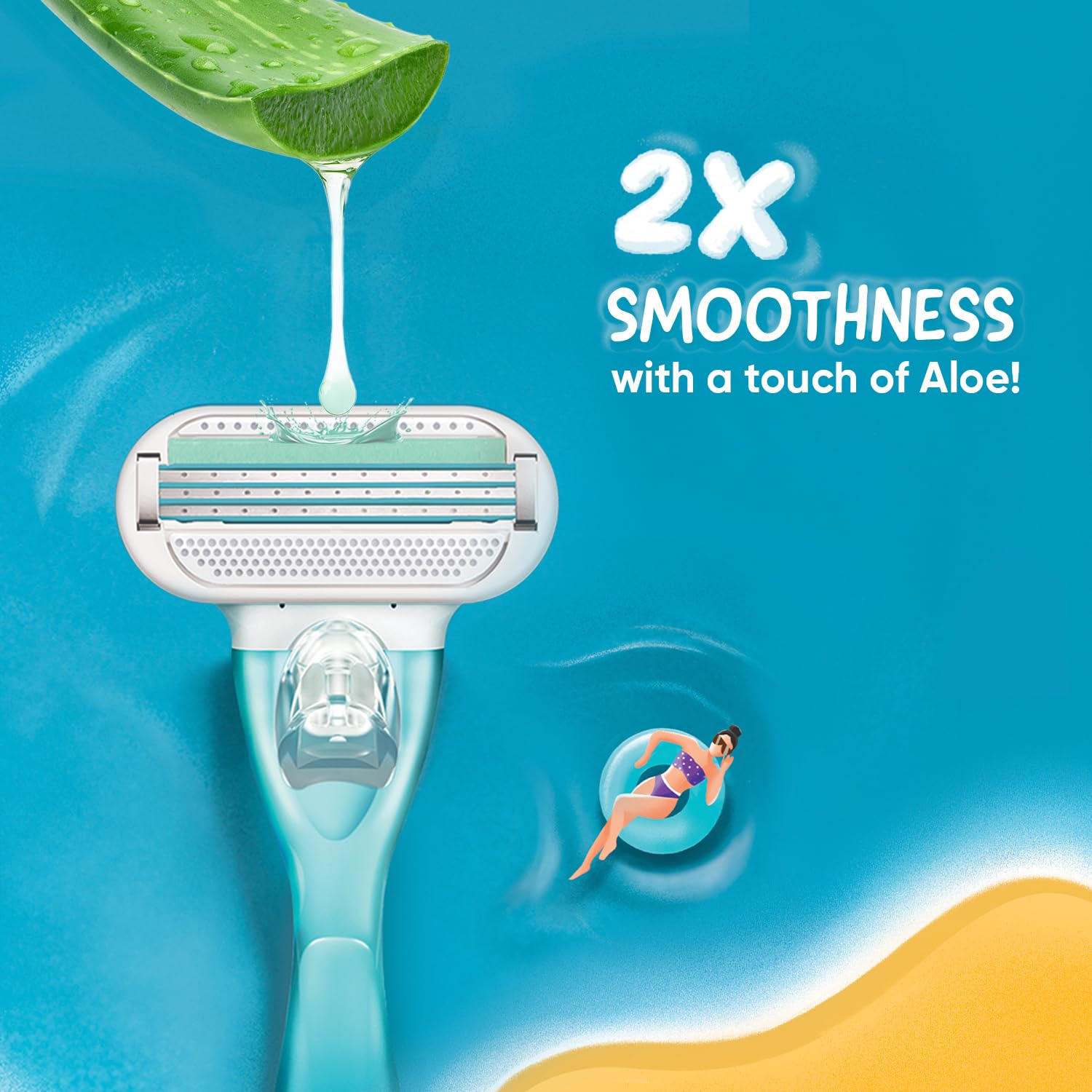 Gillette Venus Women Smooth Combo Pack | Razor Plus 3 Refills | Aloe ...