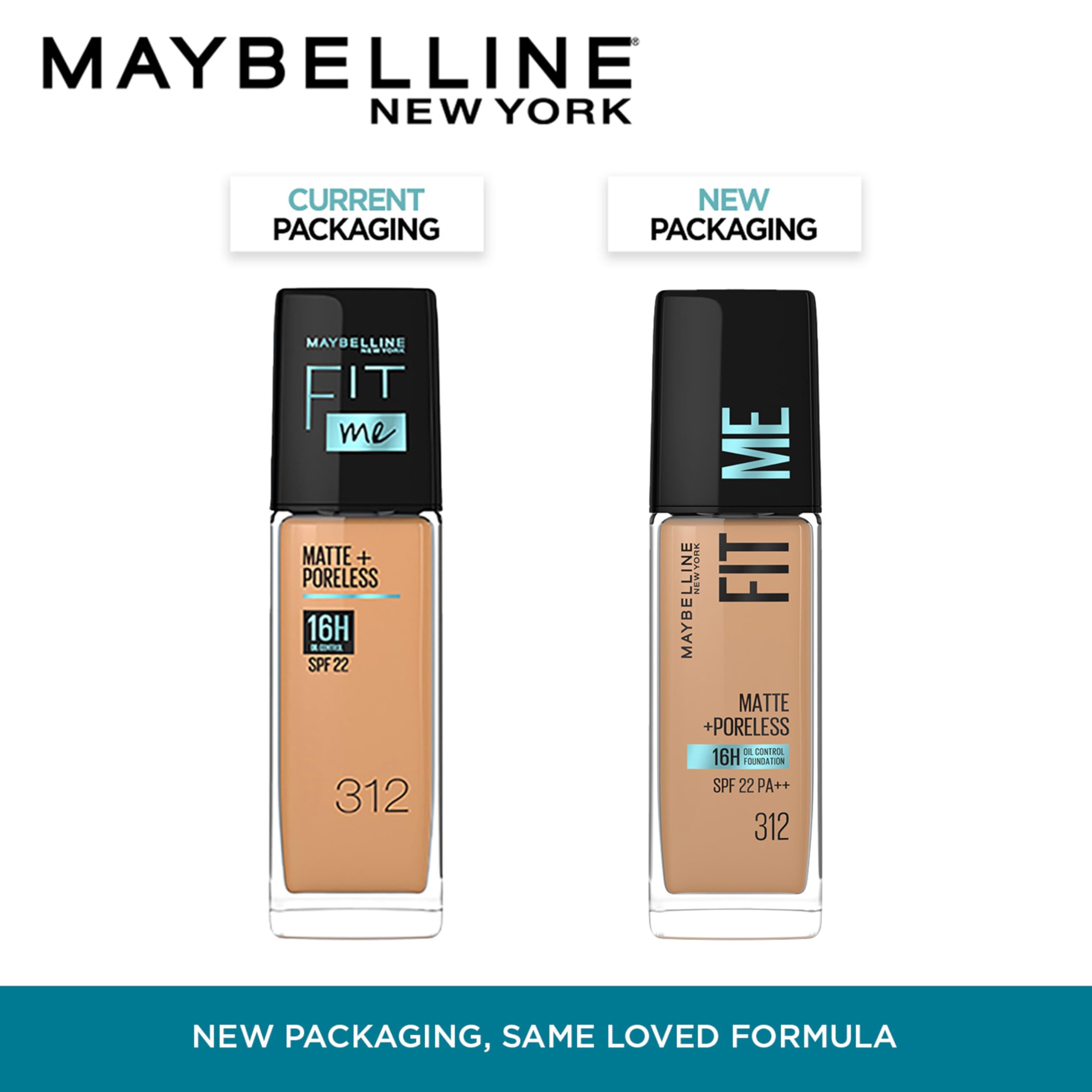 Maybelline New York Fit Me Matte + Poreless Liquid Full Coverage ...