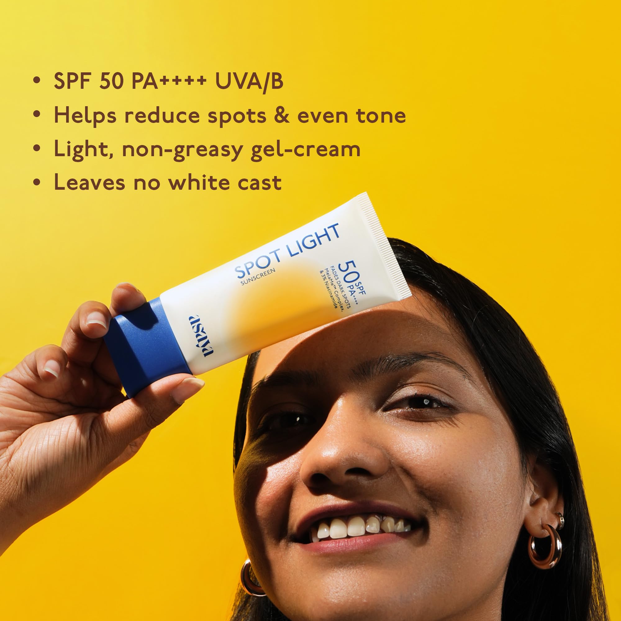 ASAYA | Spot Light Depigmenting Sunscreen SPF50 PA++++ | Niacinamide ...