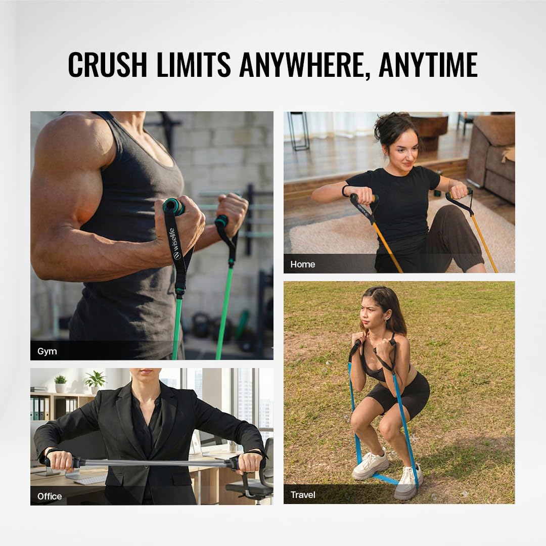 Wiselife Adjustable Resistance Bands with Handles for Exercise | Heavy ...