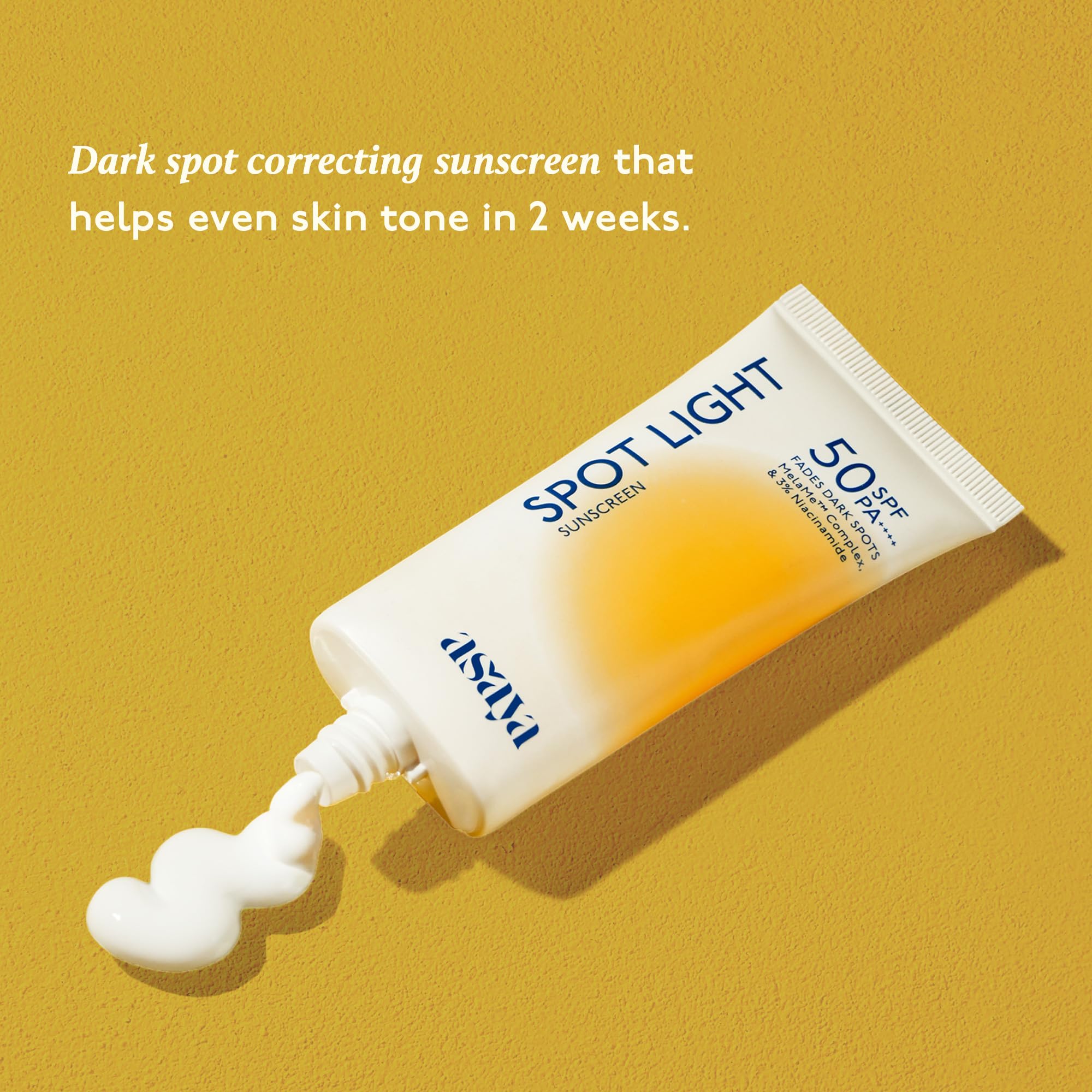 ASAYA | Spot Light Depigmenting Sunscreen SPF50 PA++++ | Niacinamide ...