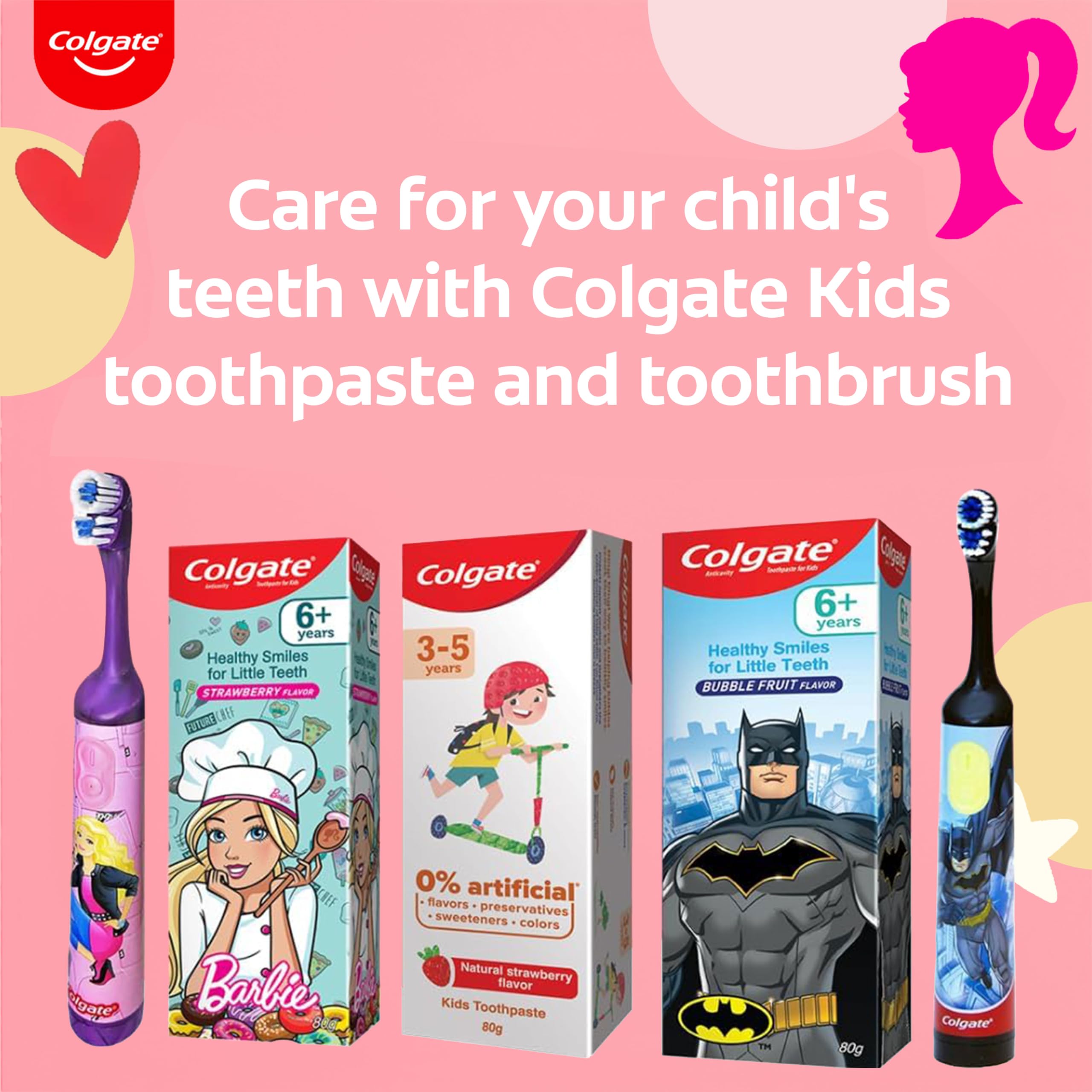 Colgate Kid's Barbie Anticavity Toothpaste -Strawberry Flavour for ...