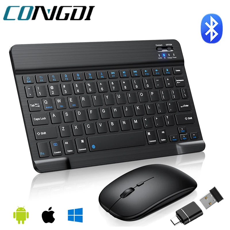 Ultra-Slim Bluetooth-Compatible Keyboard | Portable Mini Wireless ...