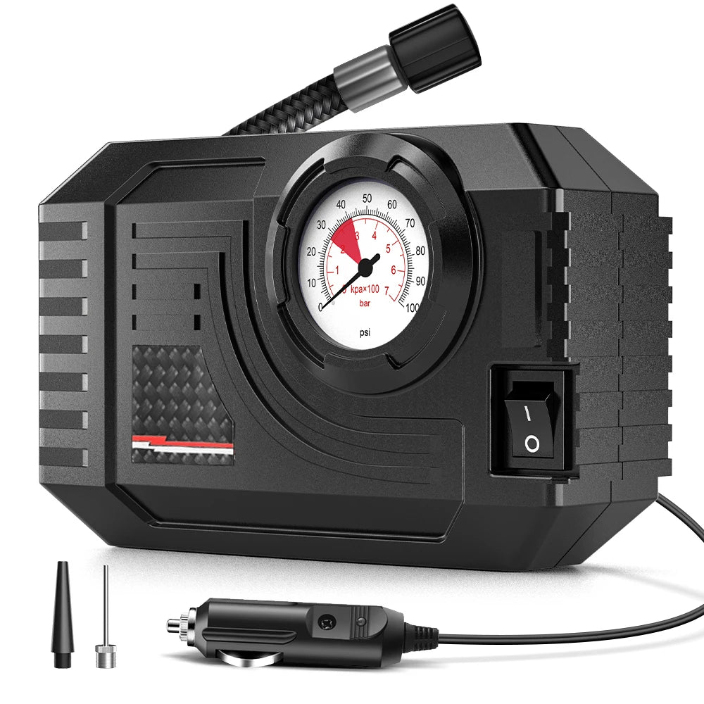 CARSUN Mini Air Pump Tire Inflator | Portable Electric Air Compressor ...